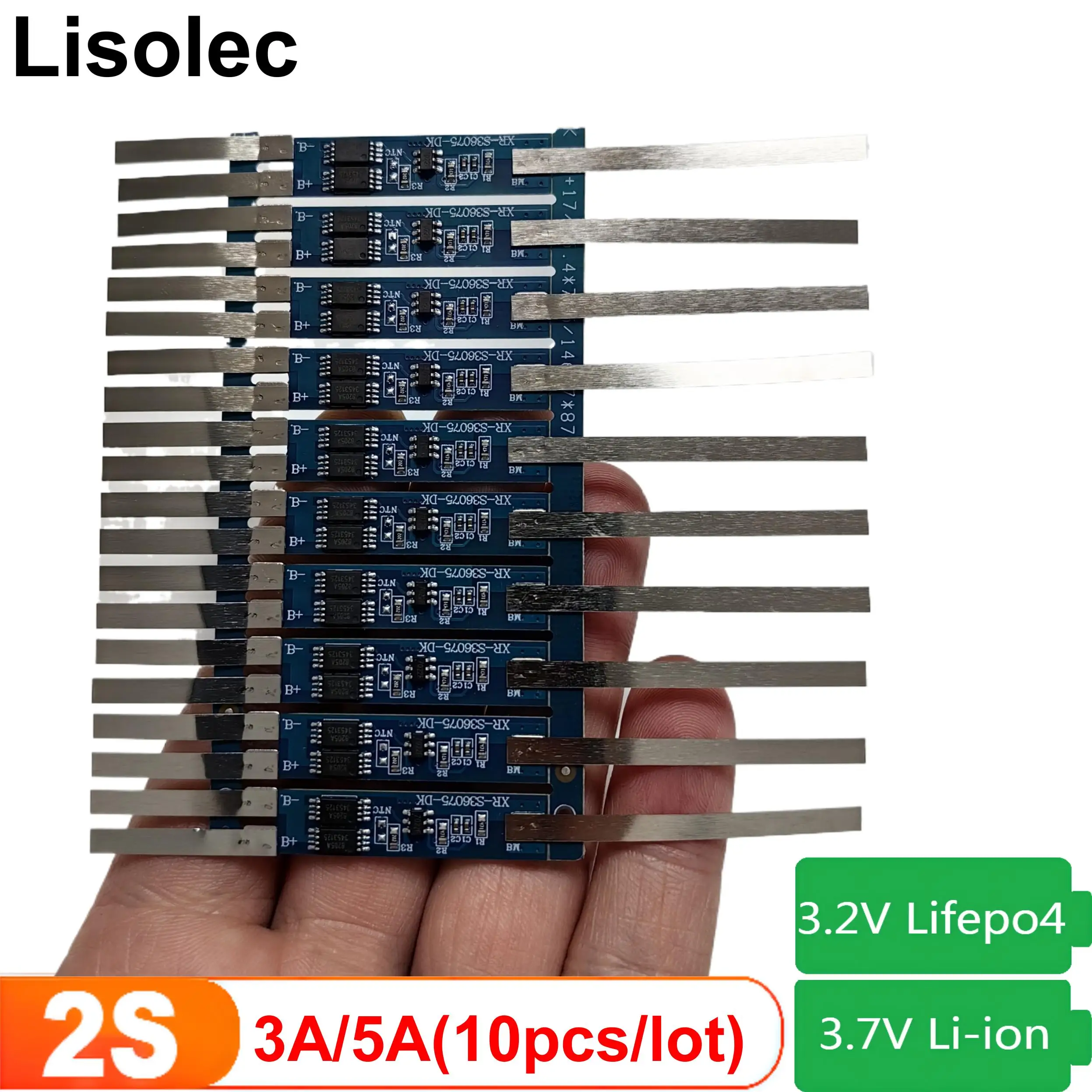 BMS 2S 18650 21700 32700 32650 BMS for 6.4V Lifepo4 7.4V Li-ion Battery ...