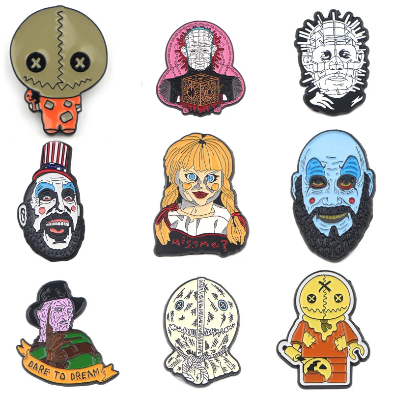K1063-Horror-Killer-Pins-Metal-Enamel-Pins-and-Brooches-for-Lapel-Pin ...