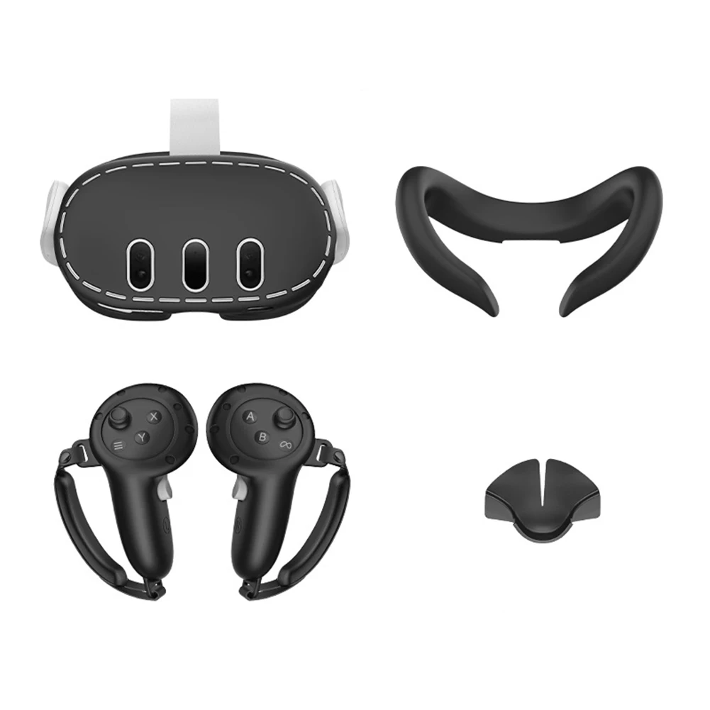 Silicone-Protective-Cover-Set-Front-Shell-Headset-Cover-Anti-Slip-Face ...