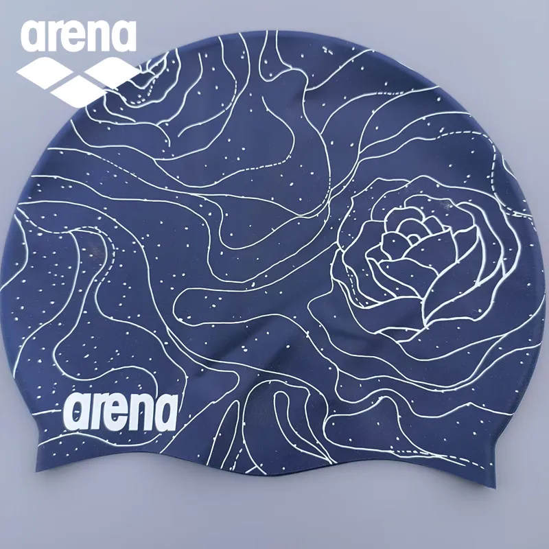 ARENA High-Stretch Fashion Retro Floral Swim Cap Professional ...