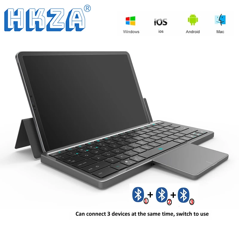 Wireless Bluetooth Keyboard For Tablet Phones Computer With Pu Leather ...