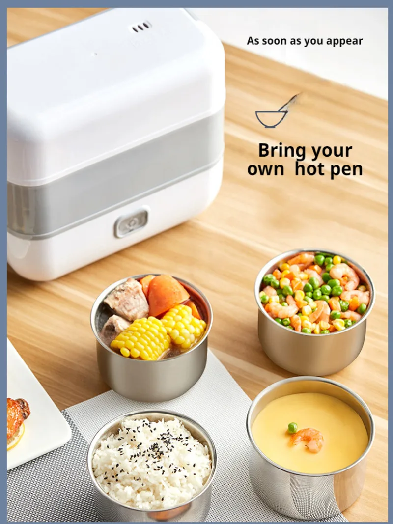 Electric-Thermal-Rice-Cooker-Plugin-Portable-Insulated-Lunch-Box-Heated ...