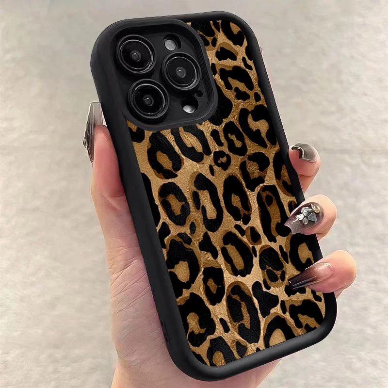 Black-Leopard-Print-Silicone-Phone-Case-For-Xiaomi-Redmi-Note-13-12-Pro ...