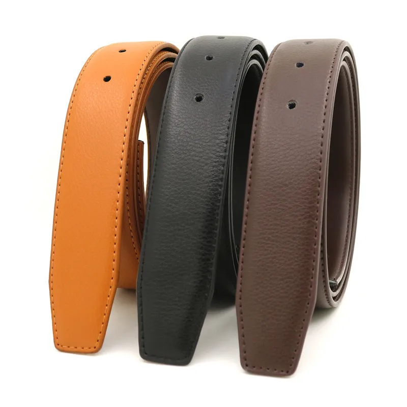 New-Genuine-Leather-Belt-For-Men-No-Buckle-Pin-Buckle-Belts-For-Luxury ...