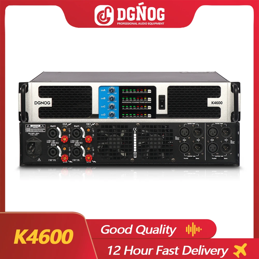 4 Ohm 1100W*4 Professional Digital Power Amplifier DJ Audio Digital ...