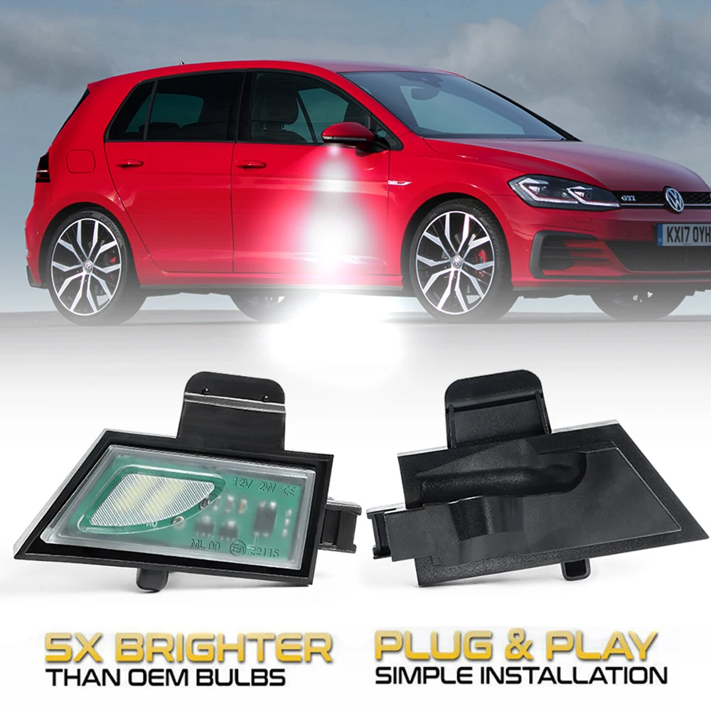 2Pcs-No-Error-Car-LED-Side-Under-Mirror-Lamps-Puddle-Light-For ...