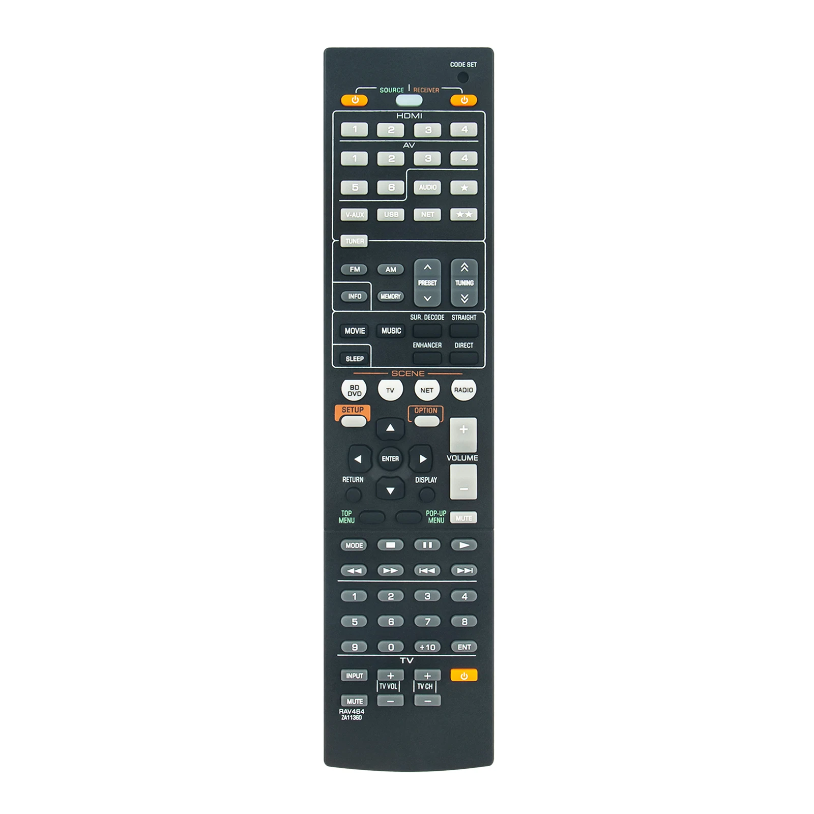 New-RAV464-ZA11360-Replaced-Remote-Control-Fit-for-Yamaha-AV-Receiver ...