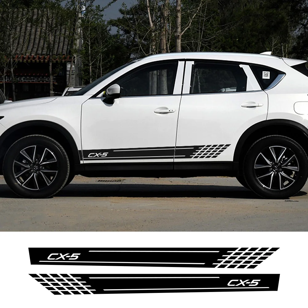 2pcs-Car-Door-Side-Stickers-For-Mazda-CX5-KF-Tuning-Accessories-Long ...