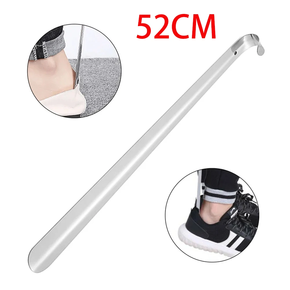 52cm-Extra-Long-Shoe-Horn-Stainless-Steel-Silver-Metal-Shoes-Remover ...