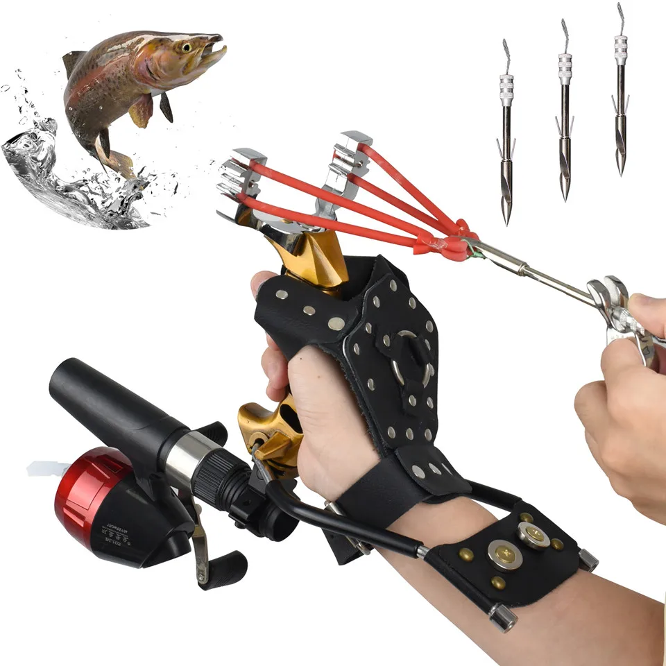 Powerful Slingshot With Wrist Rest Outdoor Hunting All-metal Material ...