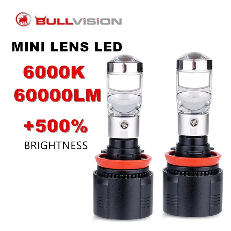 Bullvision H4 LED Projector 60000LM 160W H7 H11 H8 H9 Car Headlight ...