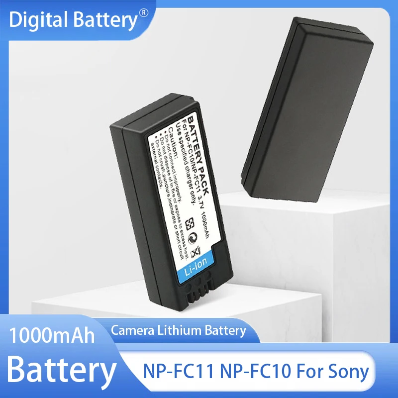 NP-FC11 NP-FC10 Battery 1000mAh Rechargeable Batteries For Sony Cyber ...