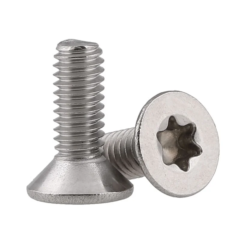 M1.4 M1.6 M2 M2.5 M3 M4 M5 M6 Stainless Steel Countersunk Head Torx Screw SS304 ISO14581 GB2673