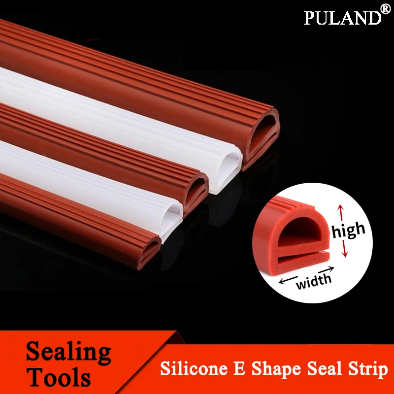 E Shape Seal Strip 12mm X 10mm Soft Silicone Rubber Car Sealing Bar ...