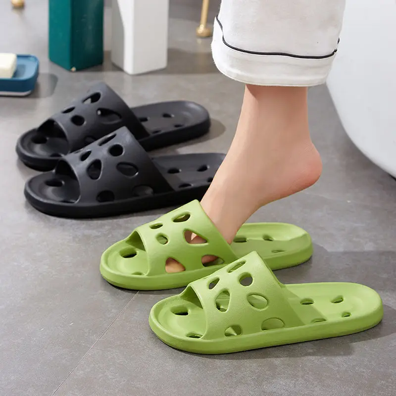 Bathroom-House-Cheese-Shower-Slippers-Lightweight-Water-Leaky-Beach ...