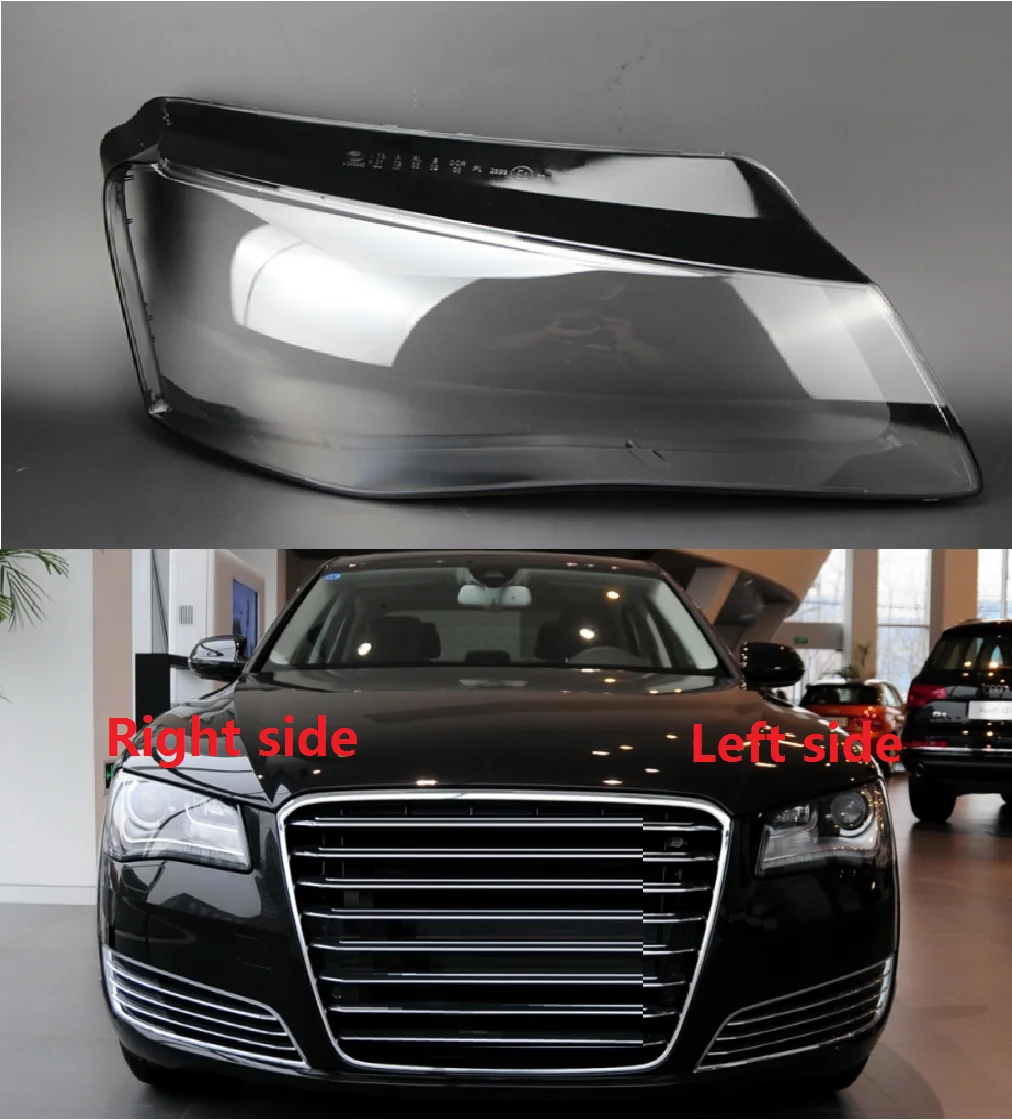 Car Headlamp Lens For Audi A8 2011 2012 2013 Transparent Lampshades ...
