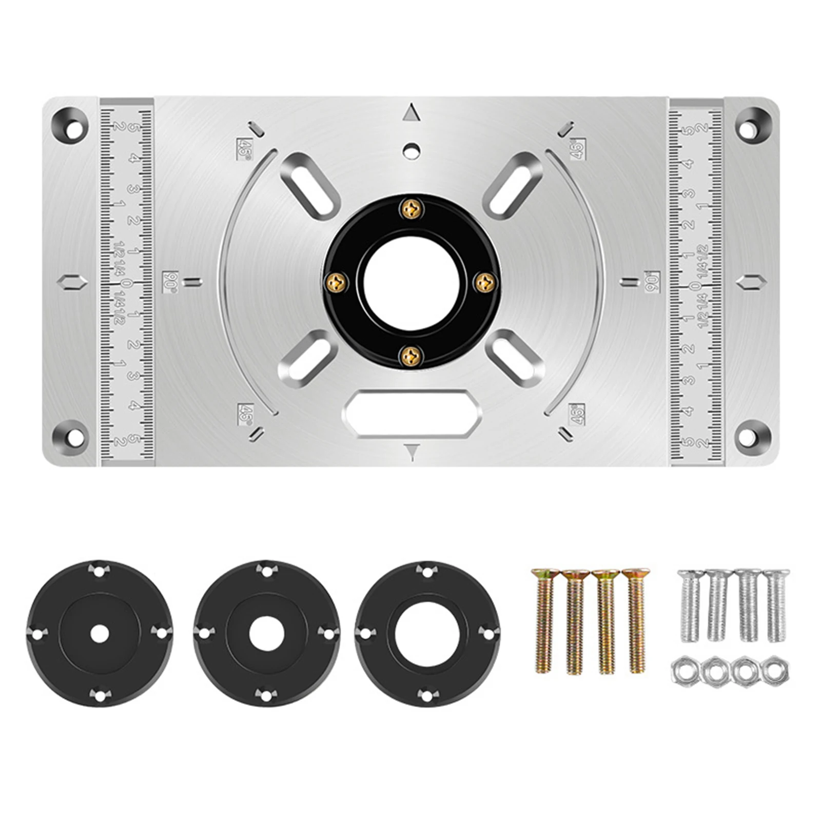 Insert-Plate-W-Miter-Gauge-Gong-Milling-Cutter-Saw-Silver-Benches-Table ...