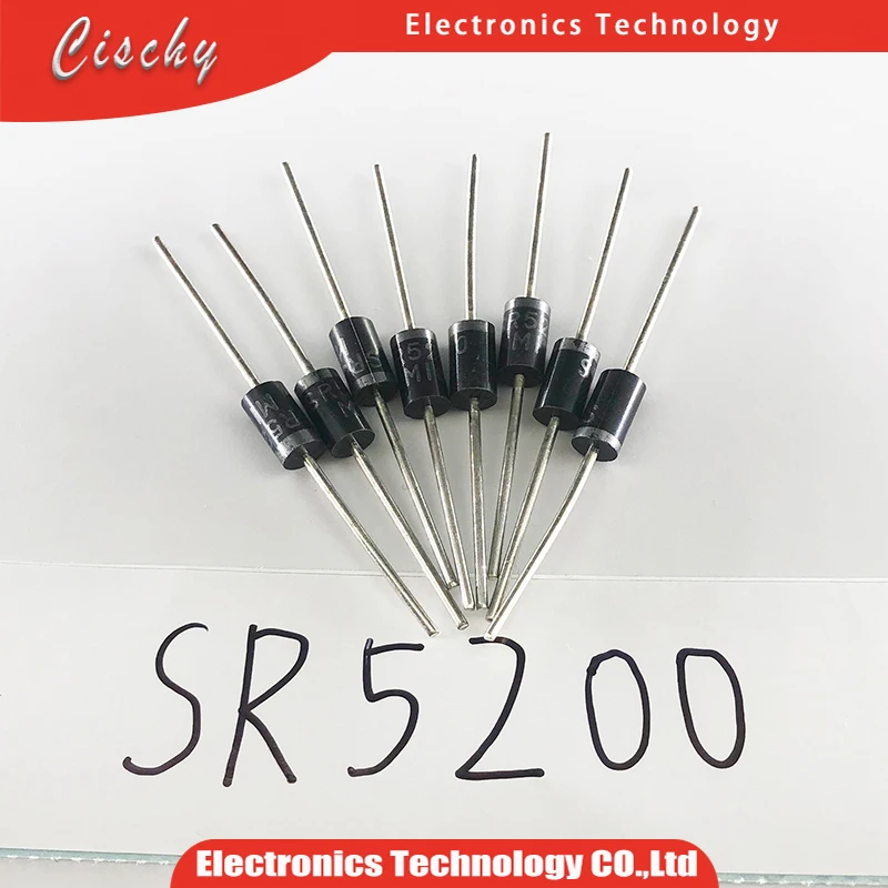20PCS-MBR5200-MBR5200A-SR5200-SB5200-Texiao-line-5A-200V-Schottky ...