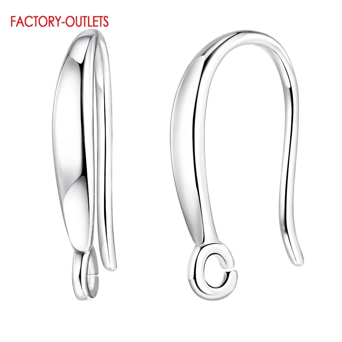 100PCS Lot Genuine 925 Sterling Silver Earring Jewelry Findings Hook ...