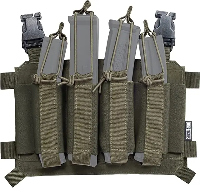 OneTigris Chest Rig Vest Add-on Quad SMG Mag Pouch Tactical Placards ...