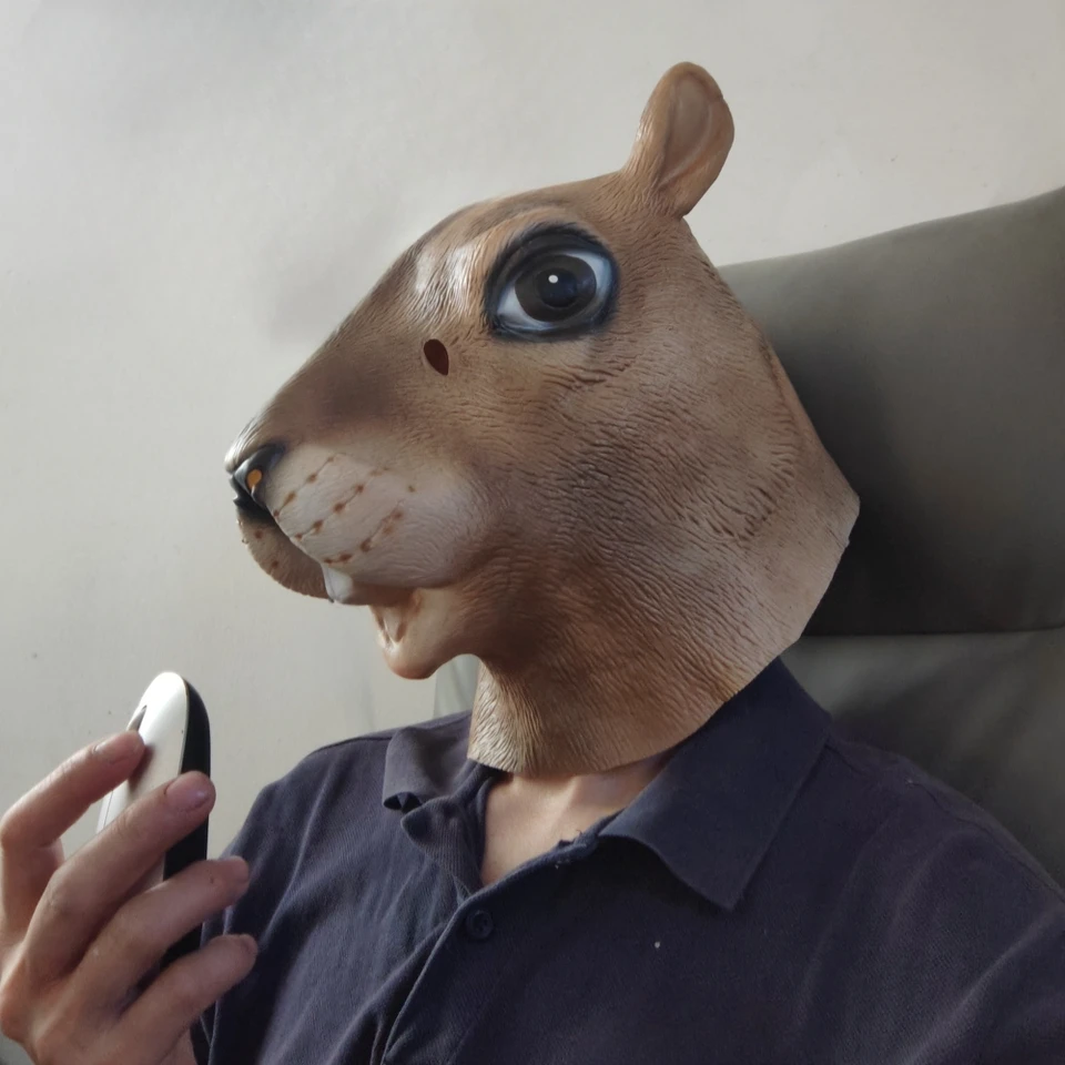 Latex Squirrel Squirrel Mask Halloween Latex Animal Head Mask