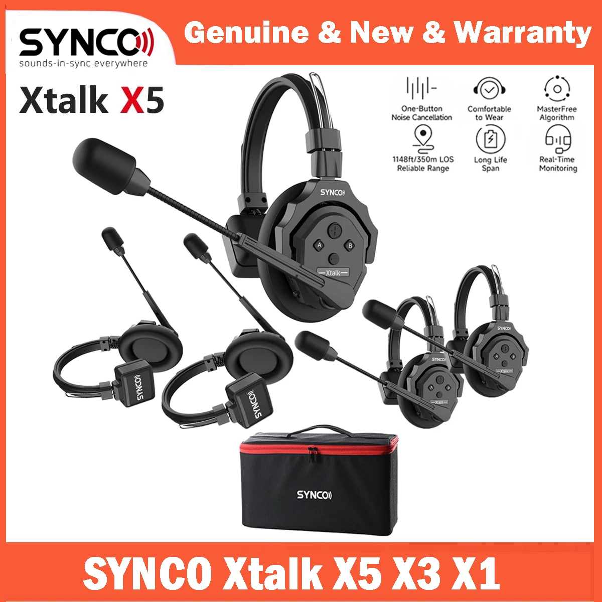 SYNCO-Xtalk-X5-Xtalk-X9-X2-Wireless-Intercom-System-2-4G-Communication ...