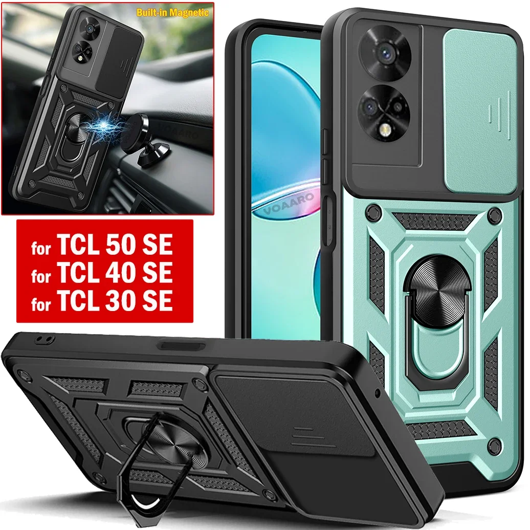 Slide Lens Camera Protection Funda for TCL 50 SE Armor Case Cover for ...