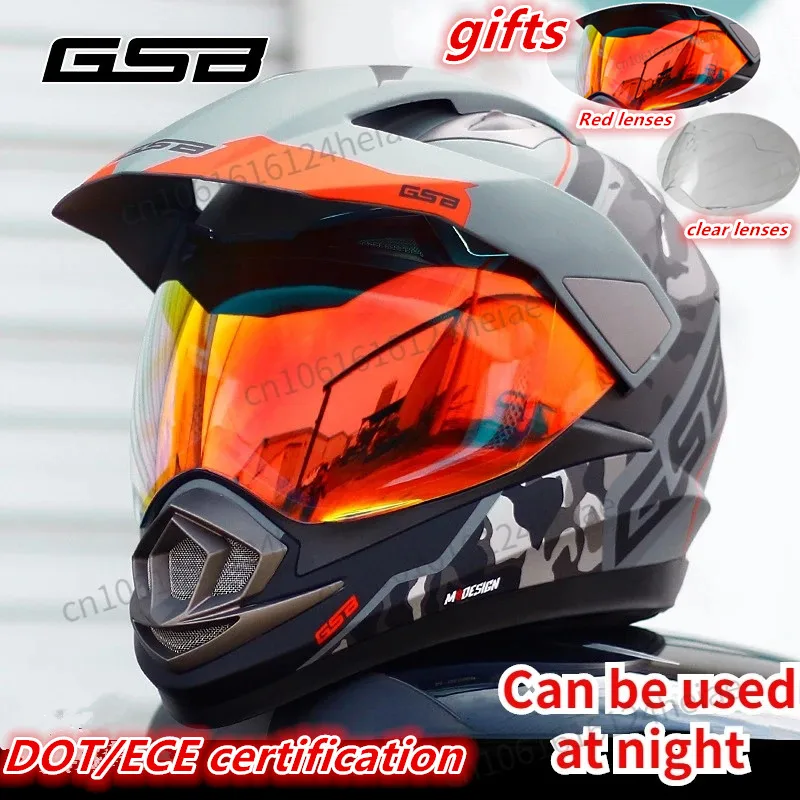 Gsb-xp14-capacete-da-motocicleta-dos-homens-capacete-de-motocross-rosto-cheio-capacete-de-moto ...
