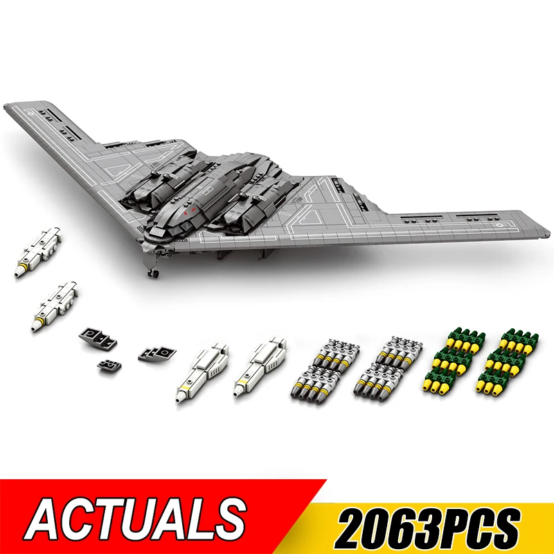 NEW-2063Pcs-B2-Military-Stealth-And-Strategic-Bomber-Building-Blocks ...
