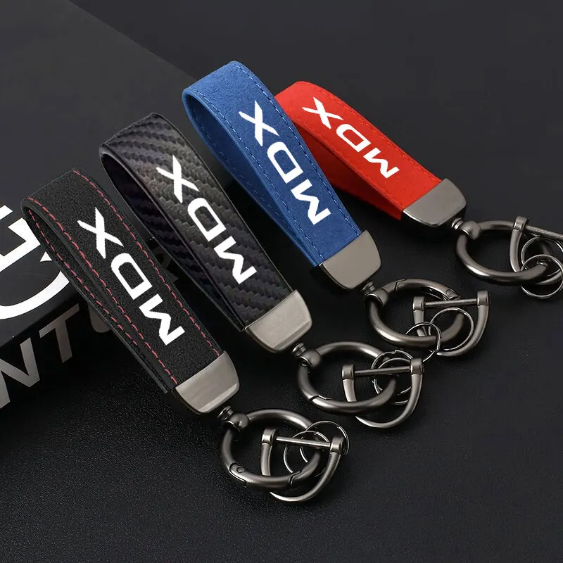 Retro Handmade Real suede Rope Horseshoe Buckle Keychain Metal Men ...