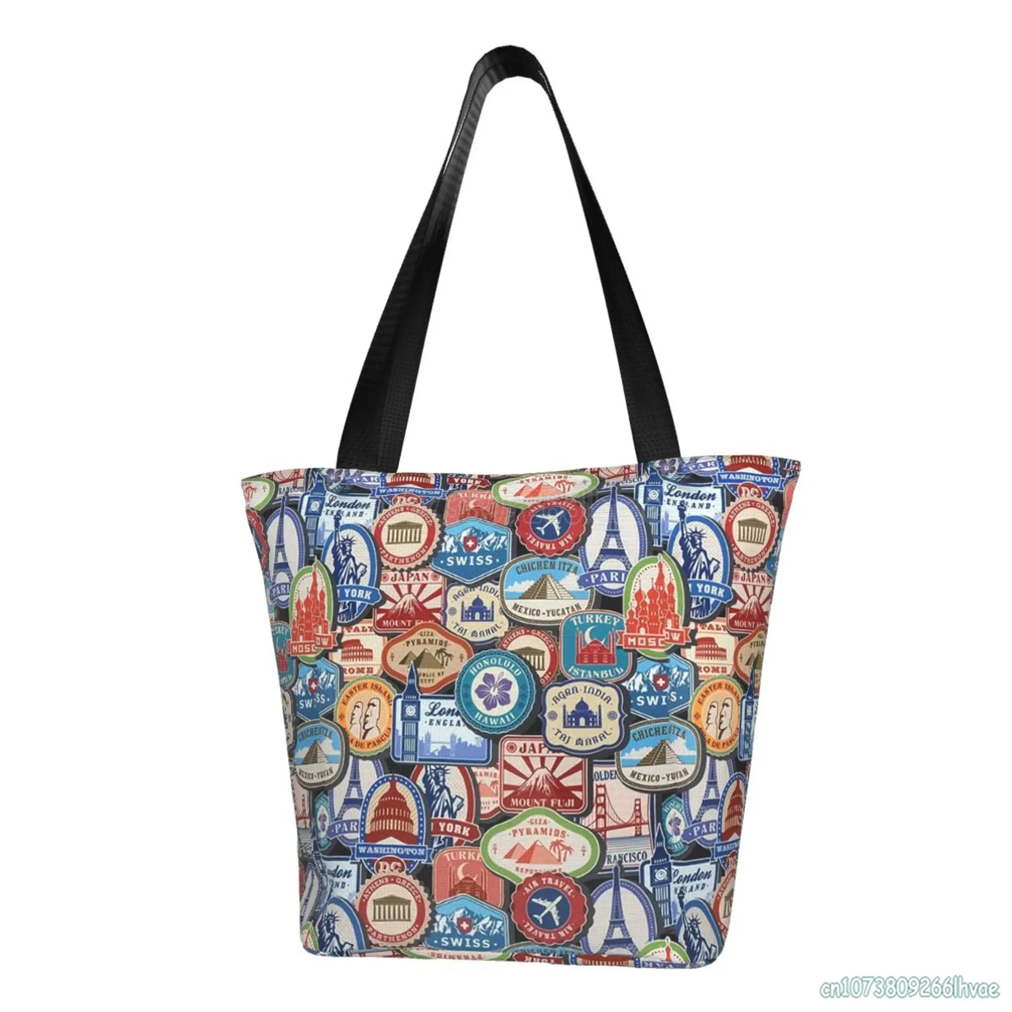 Landmark-Sticker-Storage-Handbag-Extra-Large-Canvas-Beach-Travel ...