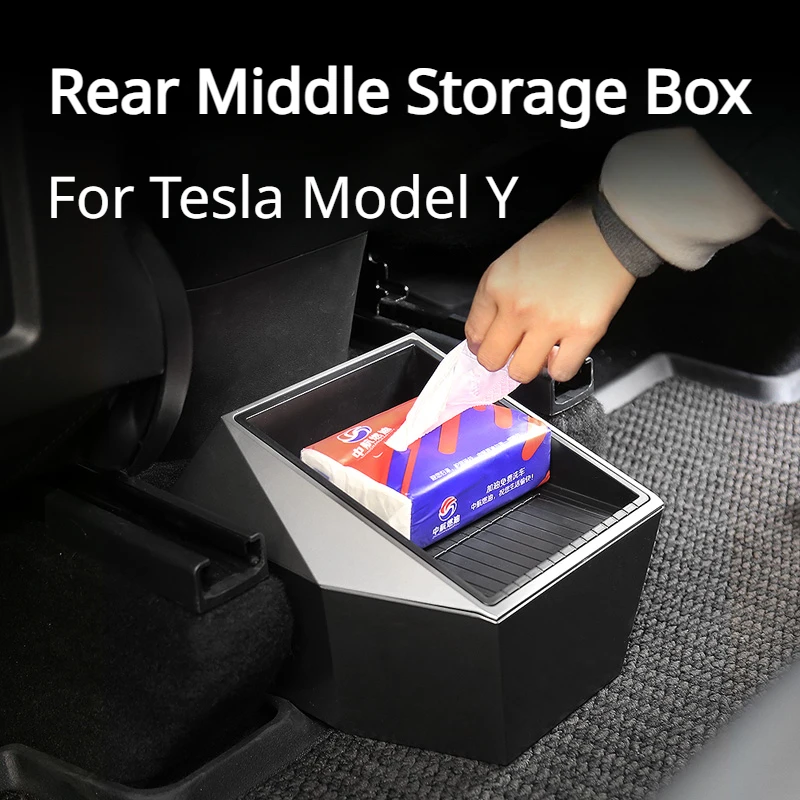 For-Tesla-Model-Y-Underseat-Storage-Box-Cybertruck-Rear-Middle-Storage ...