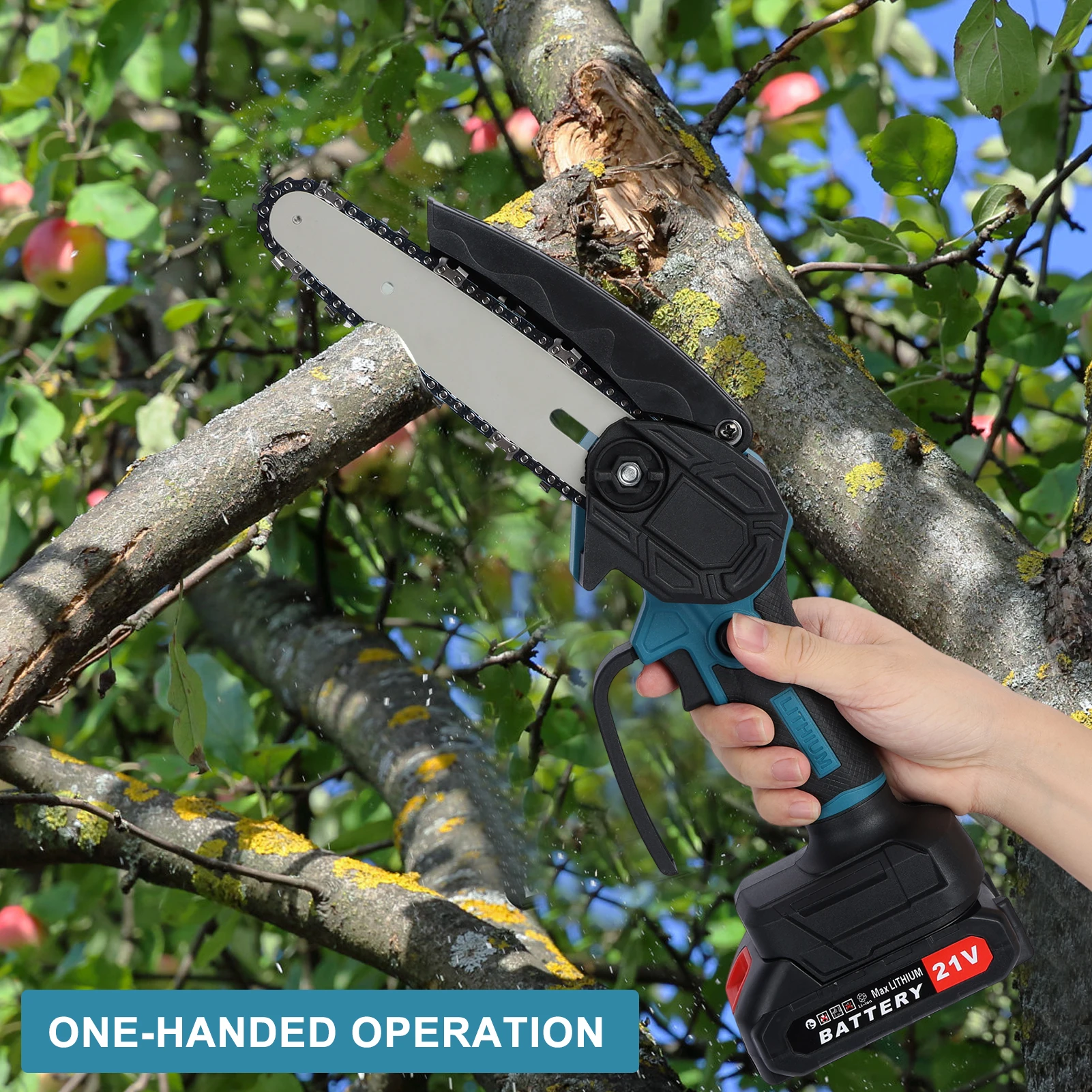 6Inch Brushless Chain Saw Cordless Mini Handheld Pruning Saw ...