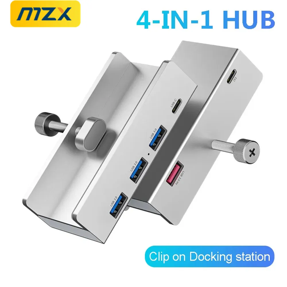 MZX-Multi-hub-USB-3-0-HUB-3-0-Aluminium-USB3-0-Splitter-Adapter-Clip ...