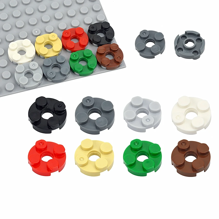 50Pcs-4032b-Plate-Round-2x2-With-Hole-MOC-Bricks-DIY-Accessories-Parts ...