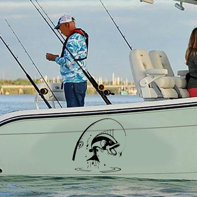 Fishing Car Sticker Vinyl Art Fishing Club Fisherman Boat Decals Fish ...
