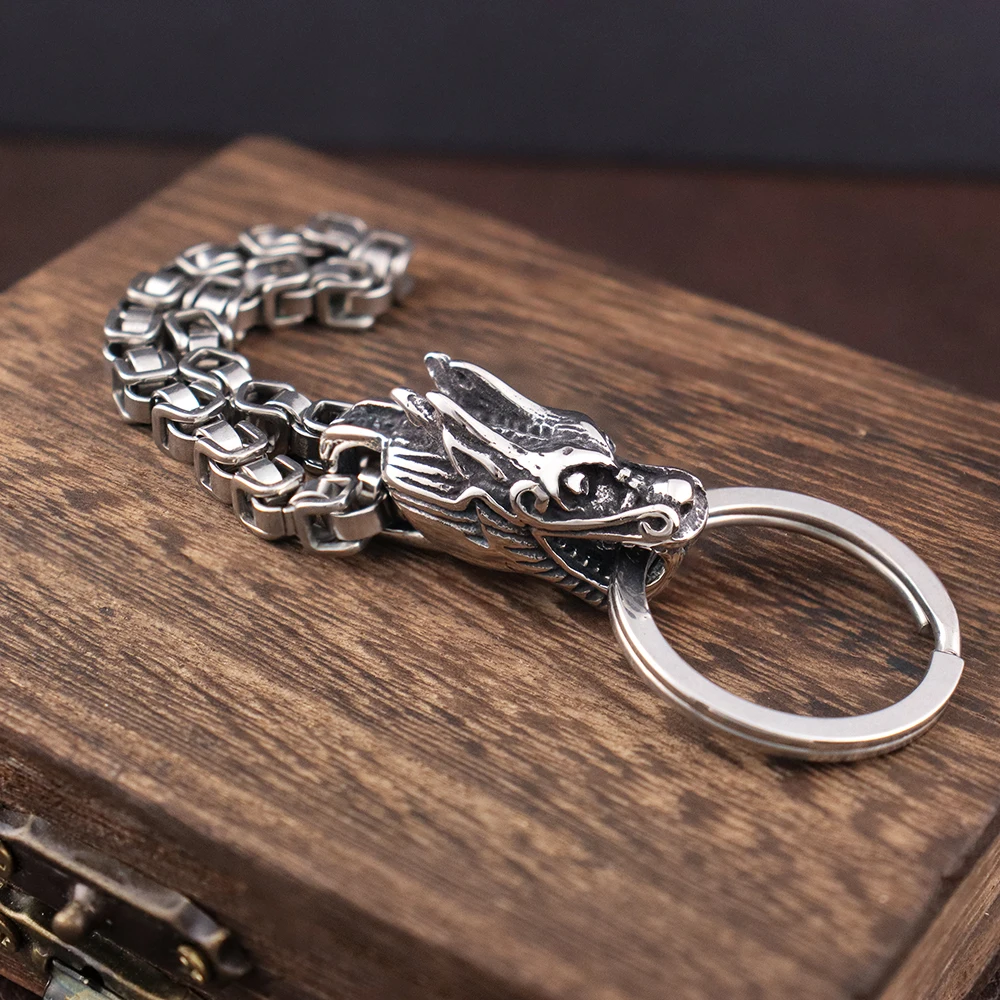 Stainless-Steel-Popular-Chinese-Dragon-Men-s-Keychain-Creative-Viking ...