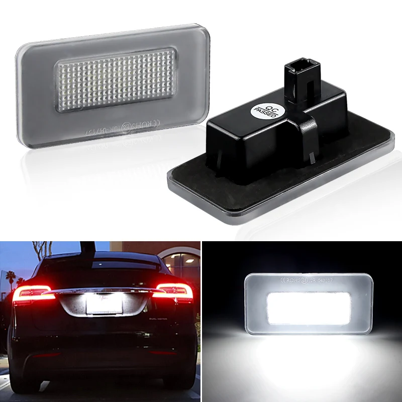 2pcs-Canbus-Error-Free-Led-License-Number-Plate-Lamp-Light-For-Tesla ...