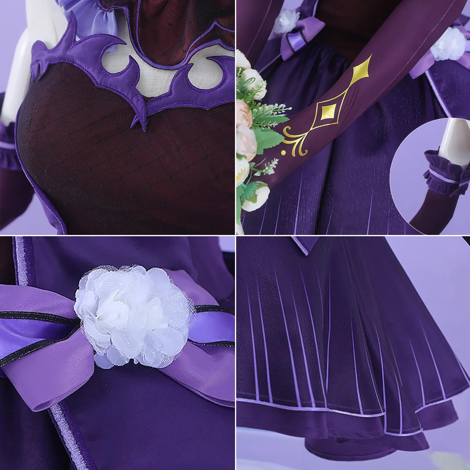 Cos Genshin Impact Fanart Fischl Cosplay Costume Gorgeous Bride ...