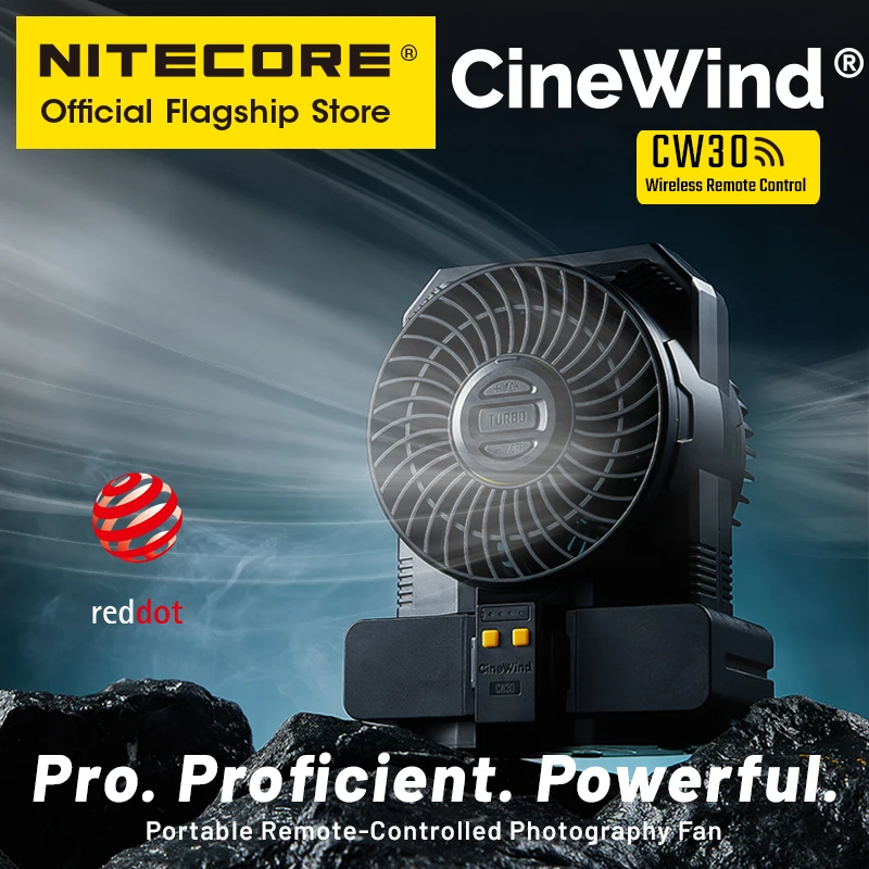 NITECORE CW30 Portable Photography Fan Wireless Remote Control Electric ...