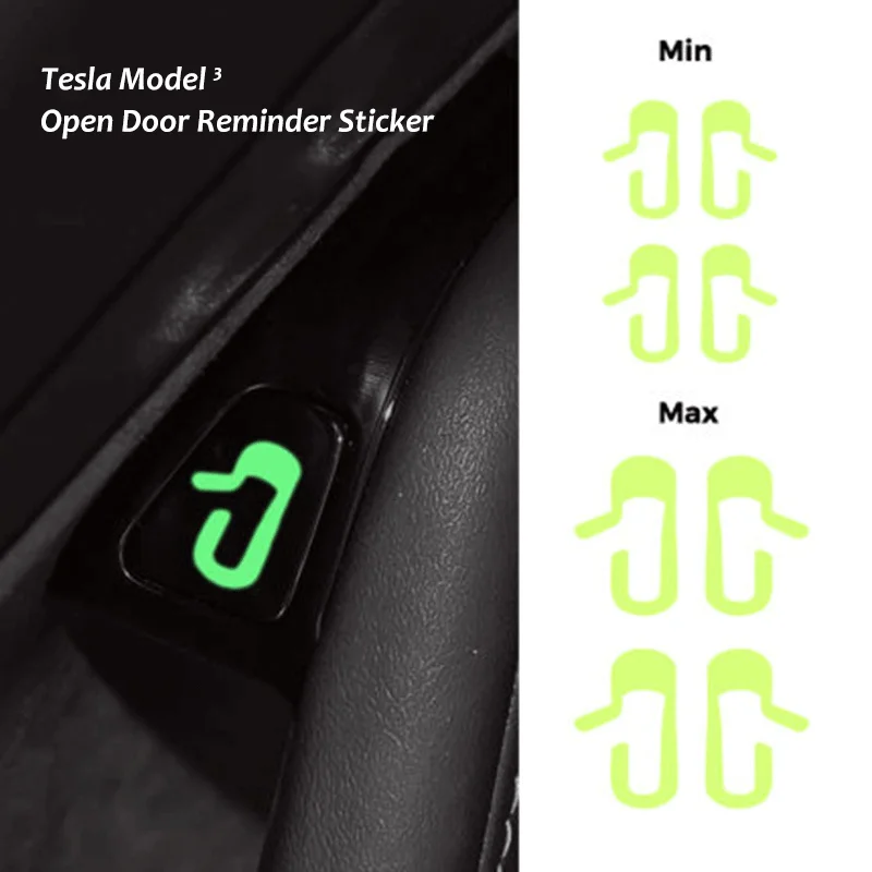 8-Pcs-Luminous-Car-Door-Open-Exit-Sticker-Decal-For-Tesla-Model-3 ...