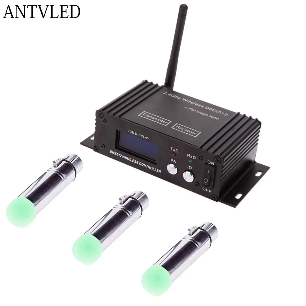 Dmx512 ism dif lcd dmx receptor sem fio & transmissor 2.4g led ...