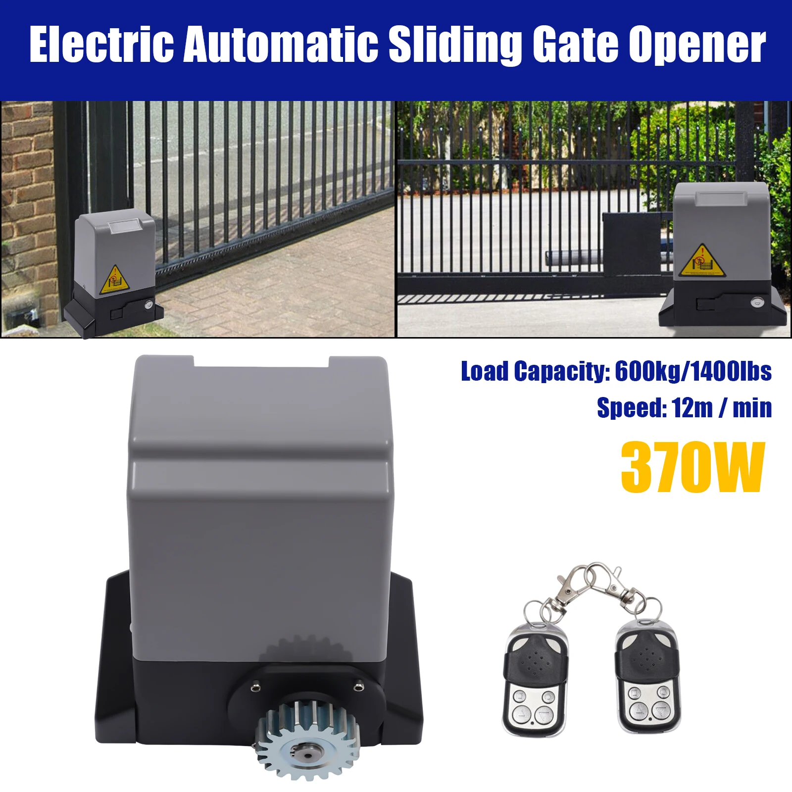 550W/370W/750W 1200KG Sliding Gate Opener Electric Automatic Motor ...