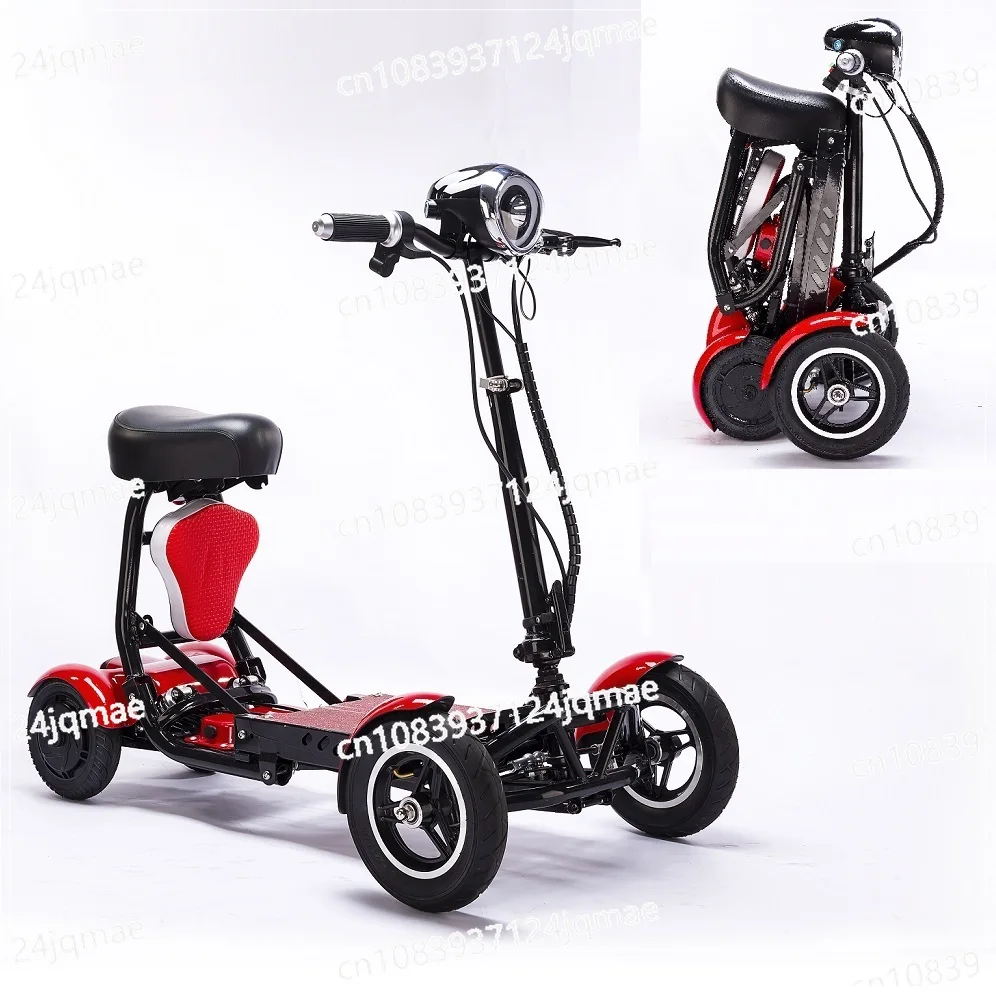 Disabled-4-Wheel-Dual-Motor-Electric-Folding-Mobility-Scooter-Elderly ...