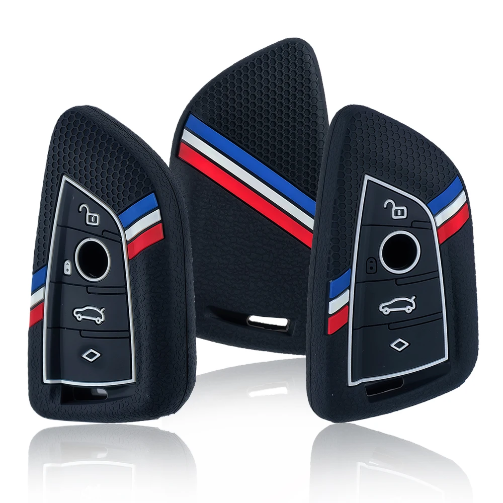 Silicone Remote Car Key Cover Keychain Key Case for BMW X1 X3 X4 X5 X6 ...