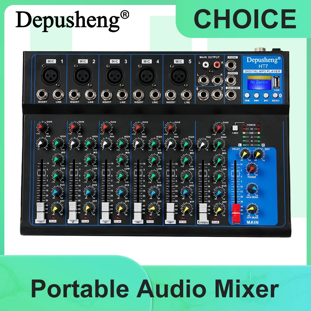 Portable-Audio-Mixer-DJ-Sound-Mixing-Console-48V-Power-for-Computer ...