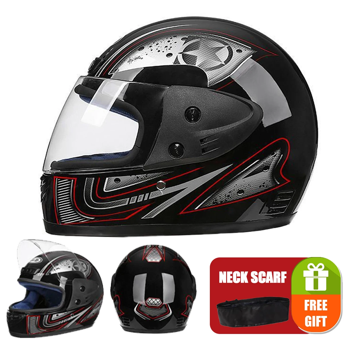 Casco-de-cara-completa-para-motocicleta-protector-de-cabeza-de-doble ...