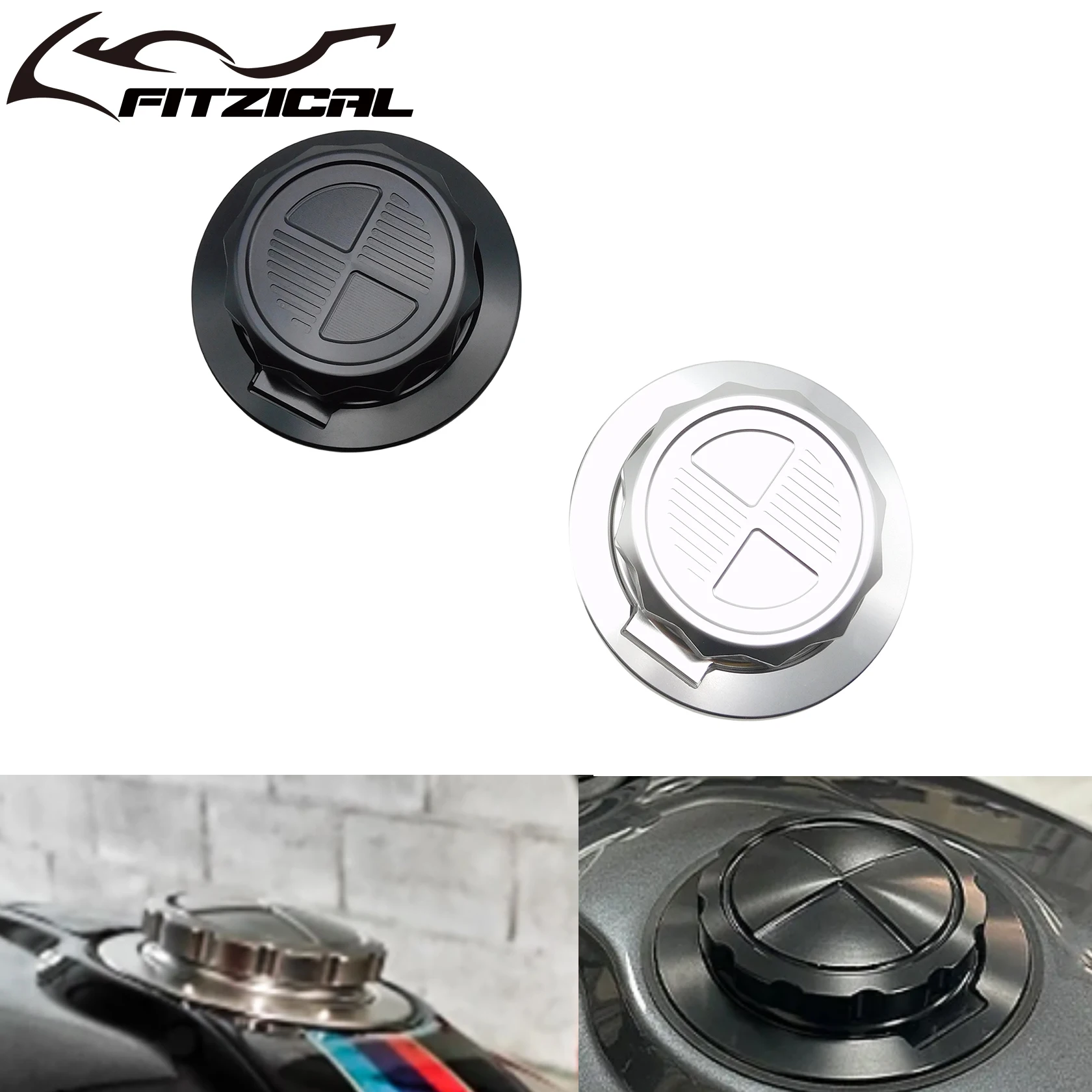 Motorcycle-Fuel-Tank-Cap-Cover-CNC-Aluminum-Gas-Cover-Black-Chrome-For ...