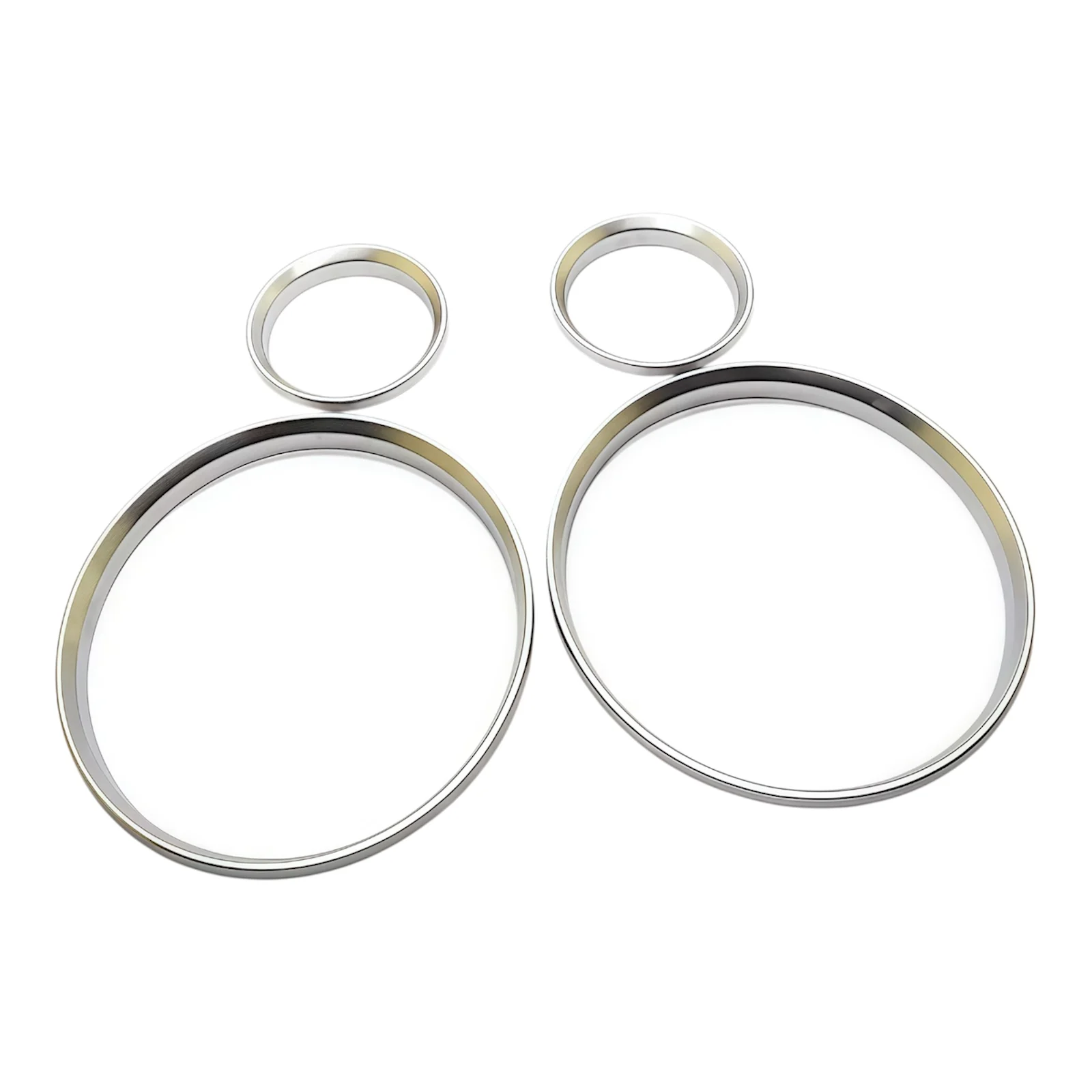 Matte Silver Chrome Gauge Cluster Ring Trim Set Fit For BMW E30 3 ...