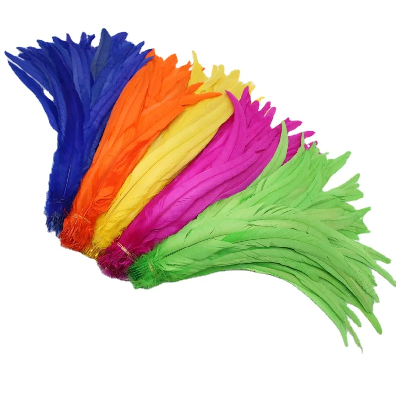 50-Uds-plumas-de-cola-de-gallo-naturales-25-45cm-10-16-pulgadas-Pluma ...